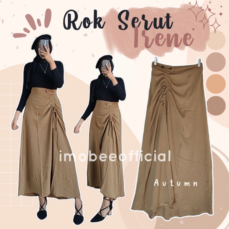 Jual ROK SERUT IRENE // ROK SERUT CRINKLE AIRFLOW PREMIUM KERUT SAMPING ...