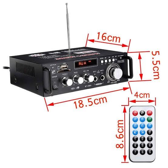Jual Power Amplifier Bluetooth USB FM Radio Karaoke Audio Mini | Shopee ...