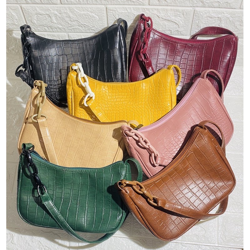 Jual SHOULDERBAG CROCO tas polos premium wanita | Shopee Indonesia