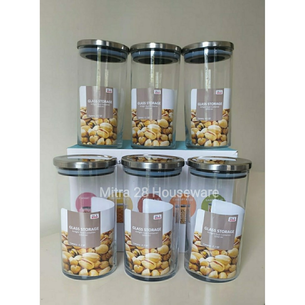 Jual Toples Kaca Canary C Stainless Ukuran 1050ml (Set 6 pcs) | Shopee Indonesia