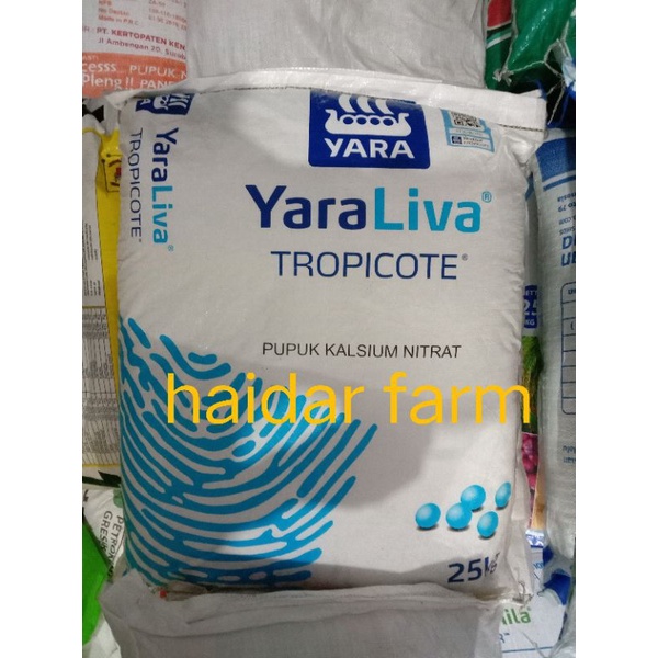 Jual PUPUK KS YARA LIVA TROPICOTE 25kg Pupuk Kalsium Nitrat(repack ...