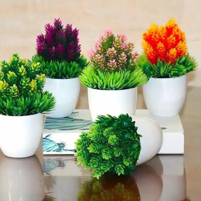 Jual TANAMAN PALSU pot bunga dekorasi rumah bonsai pinus artificial ...