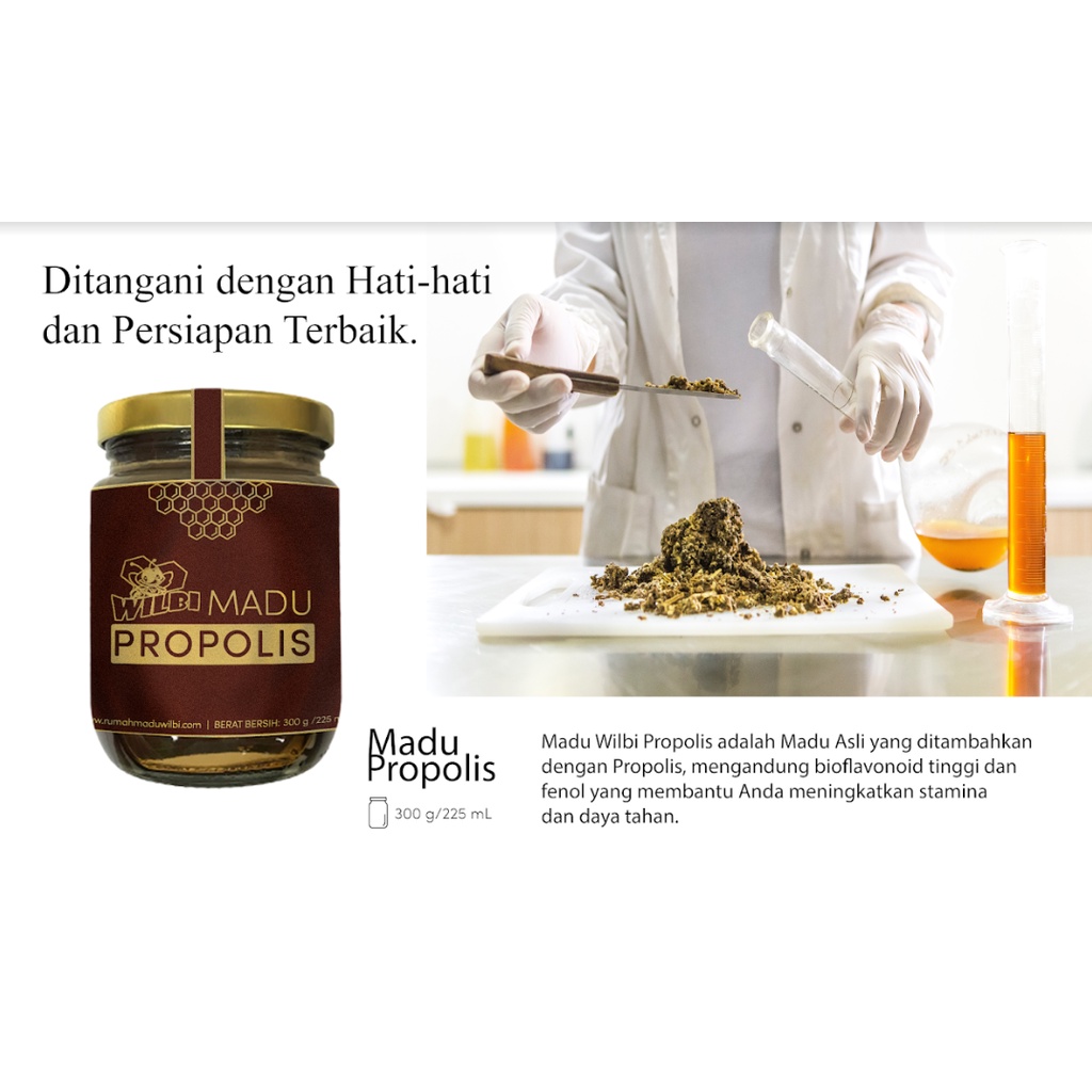Jual Madu Propolis Wilbi (Madu Hutan SNI Lebah Apis Dorsata + Propolis ...