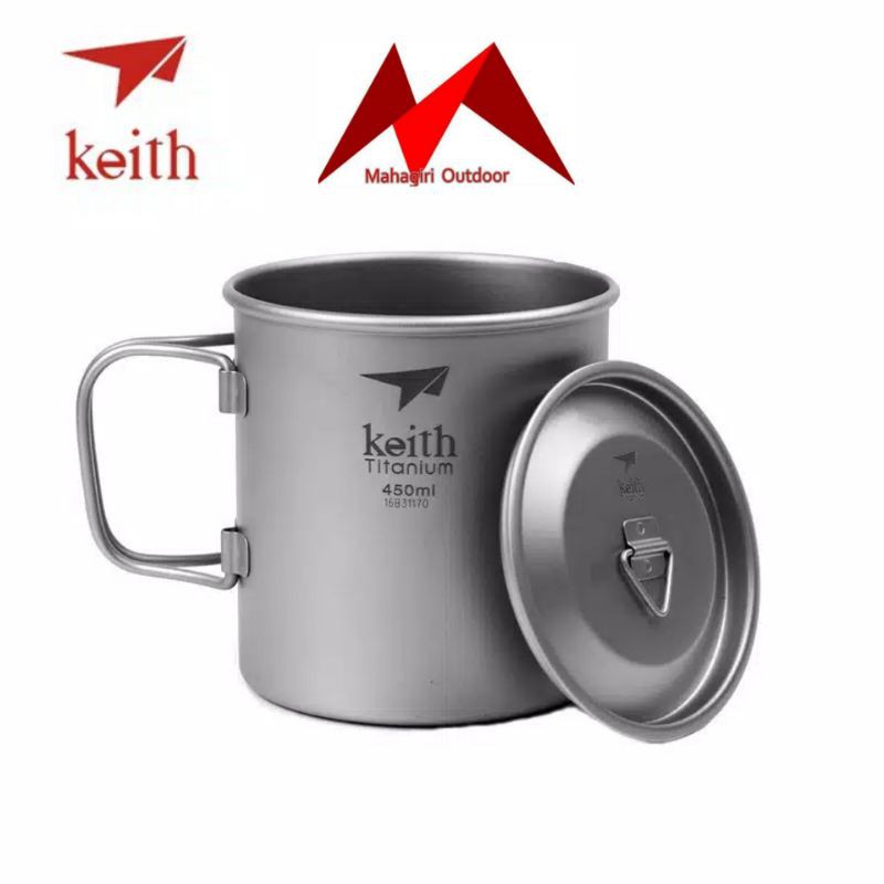 Jual Keith titanium Ti3204 450ml mug with folding gelas cangkir ...