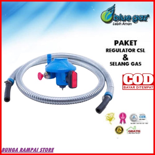 Jual BLUE GAZ ORIGINAL Paket Hemat Selang Dan Regulator BLUE GAZ PROMO ...