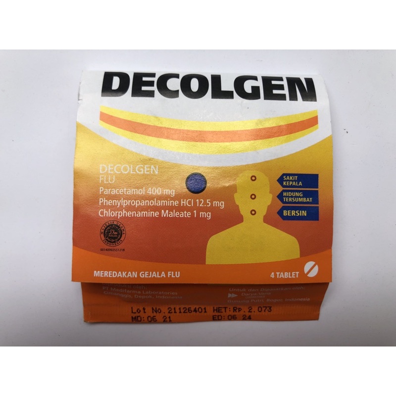 Jual DECOLGEN FLU Strip isi 4 Tablet | Shopee Indonesia