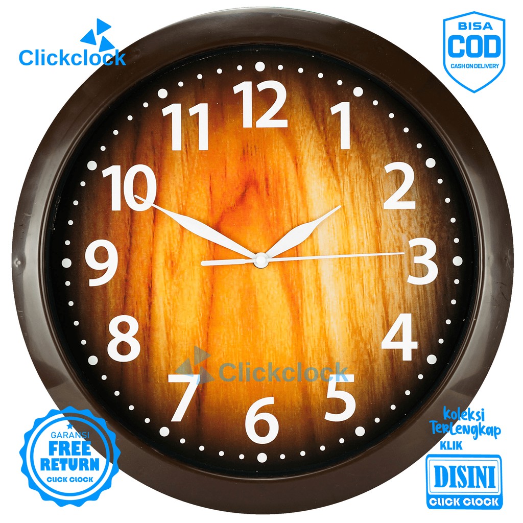 Jual Jam Dinding Quartz Minimalis Merah Pink Kuning Biru Esa 333 Besar ...