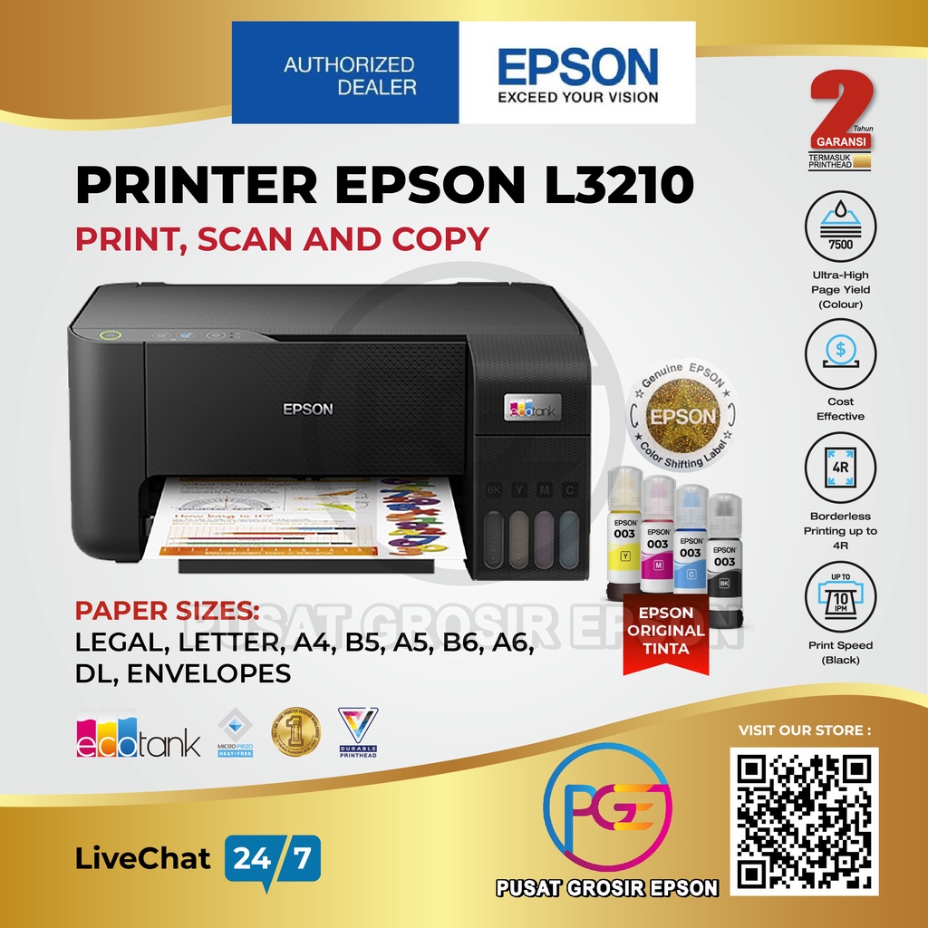 Jual Printer Epson L3210 L 3210 L-3210 pengganti L3110 ORIGINAL ...