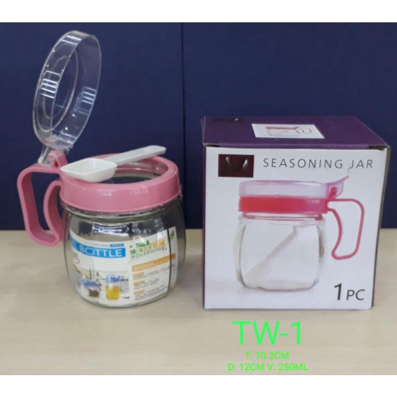 Jual (COD) TEMPAT BUMBU KACA 350 ML/TEMPAT GULA TEMPAT BUMBU 1 PCS ...