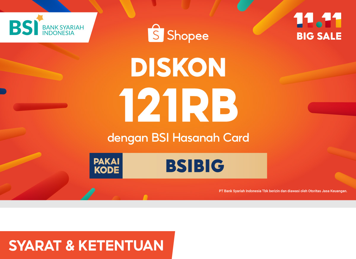 Diskon 121RB dengan BSI Hasanah Card