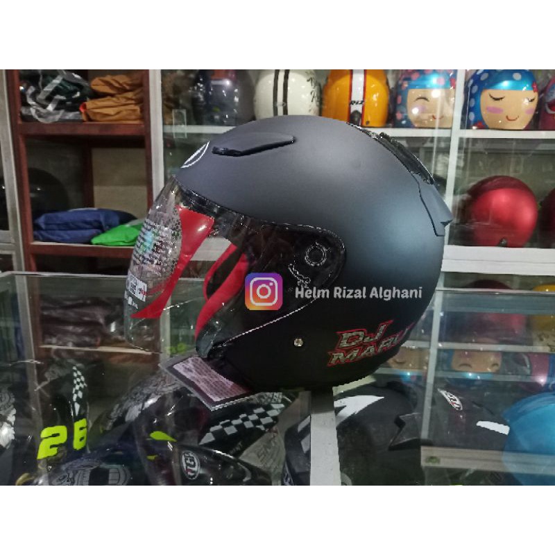 Jual Helm Half face KYT DJ MARU HITAM DOFF ORIGINAL KYT black doff ...