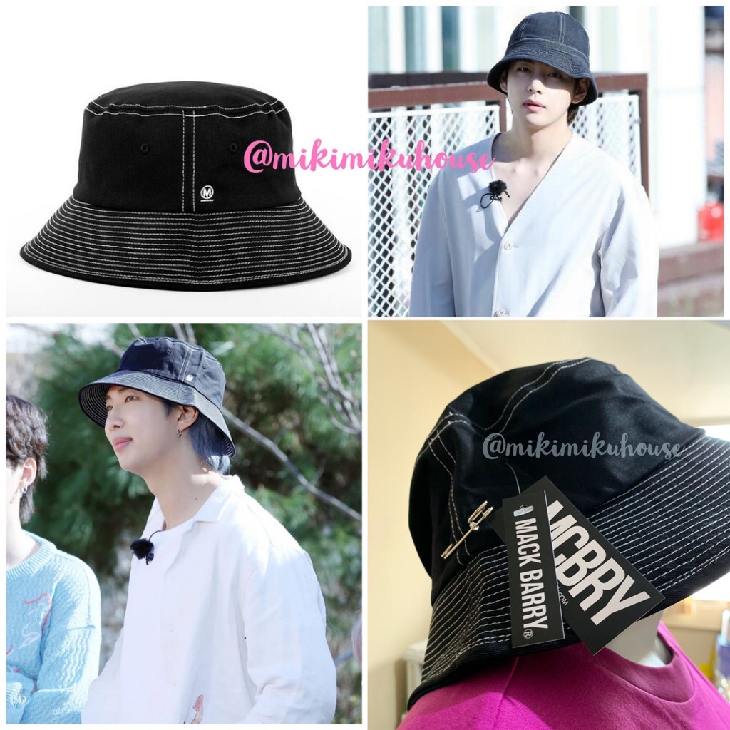 Jual BTS TAEHYUNG MACKBARRY W LINE BUCKET HAT TOPI BTS NAMJOON OUTFITS ...