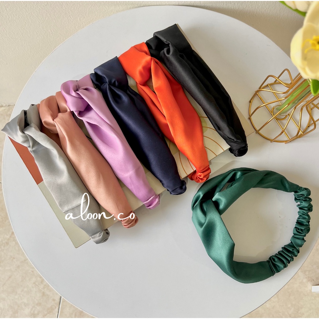 Jual Bando Schruncie Bahan Satin Model Korea – Bando Korea Bondu Rambut ...