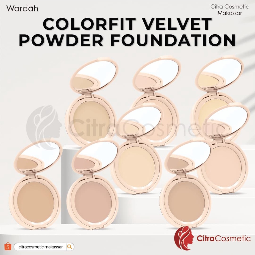 Jual Wardah Colorfit Velvet Powder Foundation | Shopee Indonesia