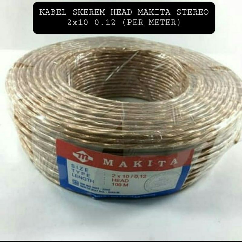 Jual (PER METER) Kabel Head Stereo MAKITA GOLD Isi 3 Snake Skerem Emas ...
