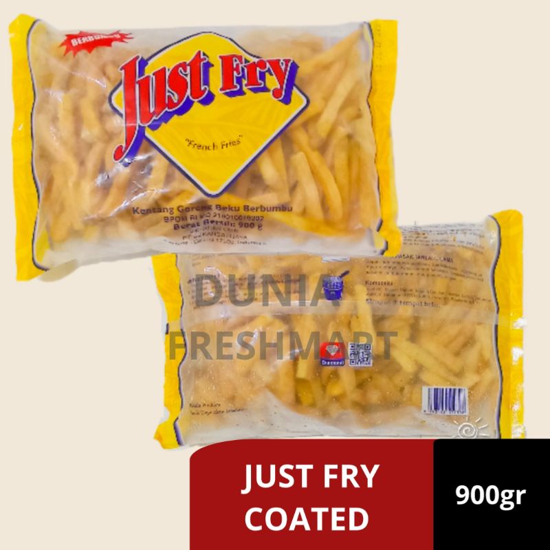 Jual JUST FRY SEASONED COATED 900GR FRENCH FRIES JF COATED KENTANG ...