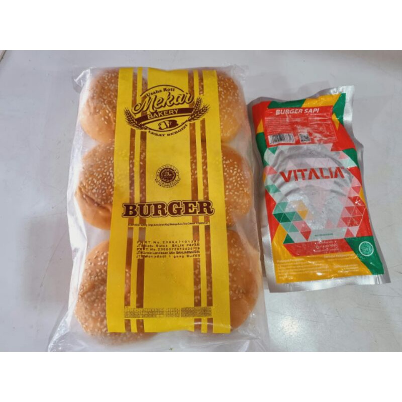 Jual (READY) Paket Roti+Daging Burger Frozen Food & Cemilan | Shopee ...