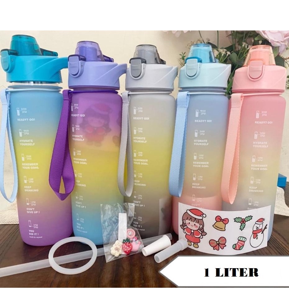 Jual Botol Minum Tumbler Olahraga Sport Unik 1L FREE Stiker 2D+3D ...