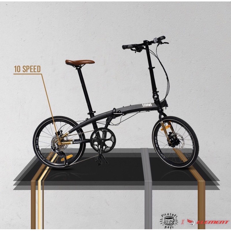 Jual SEPEDA LIPAT FOLDING BIKE ELEMENT ECOSMO FILOSOFI KOPI 10sp ...