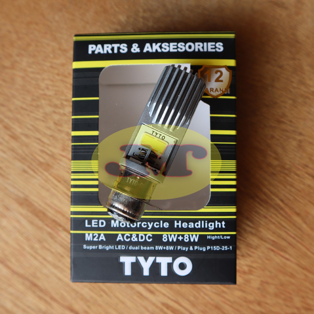 Jual Lampu Utama Motor Atau Lampu Depan LED H6 Hi Lo 8W Plus 8W 1 Mata 2 Sisi AC DC TYTO M2A ...