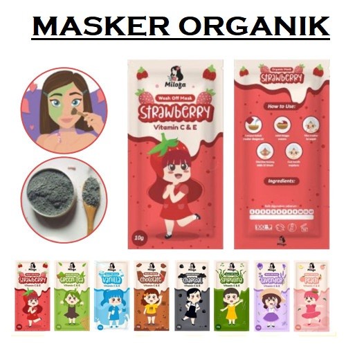 Jual MM06 - MILOFA Face Mask 10 Gram Masker Wajah Organik BPOM | Shopee Indonesia
