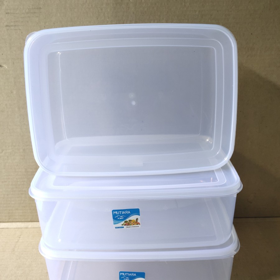 Jual TOPLES KOTAK Makanan Plastik Sayur Transparan KMP MUTIARA 3500 ML ...