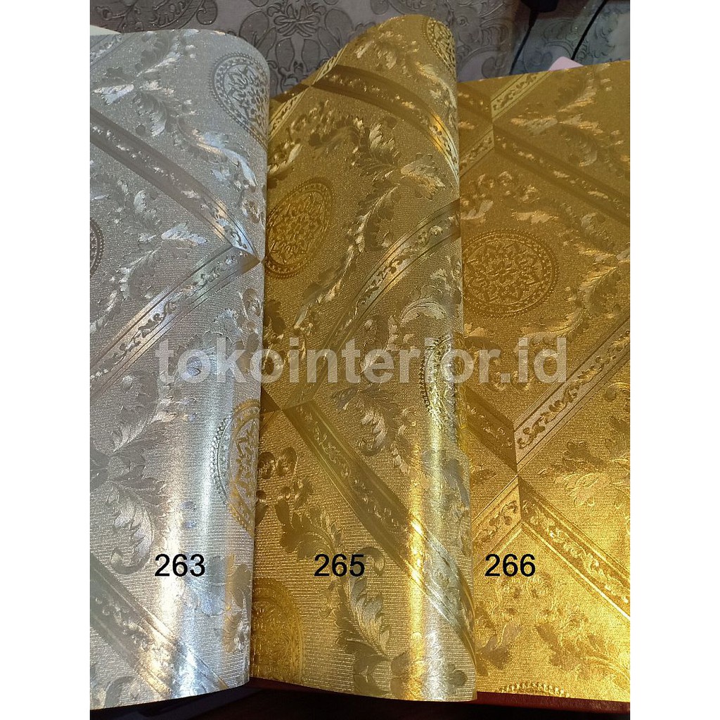 Jual Wallpaper Dinding Klasik Emas Mewah Metalik - LV | Shopee Indonesia