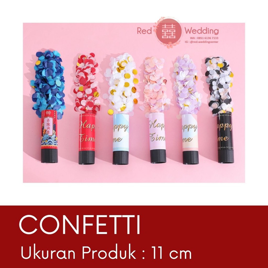 Jual PARTY CONFETTI Popper Warna Warni Tema Wedding Pesta Bride Groom ...