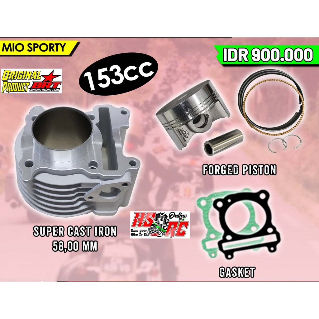 Jual PAKET BLOK RACING BRT Yamaha MIO Sporty Soul Nouvo Harian Bore up ...