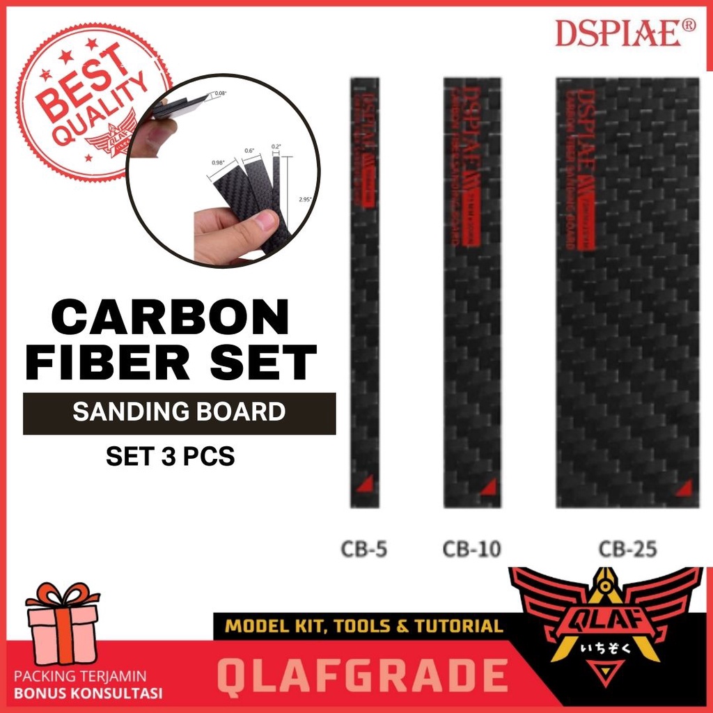 Jual CARBON FIBER SET FLAT polisher sanding board amplas gundam dspiae ...