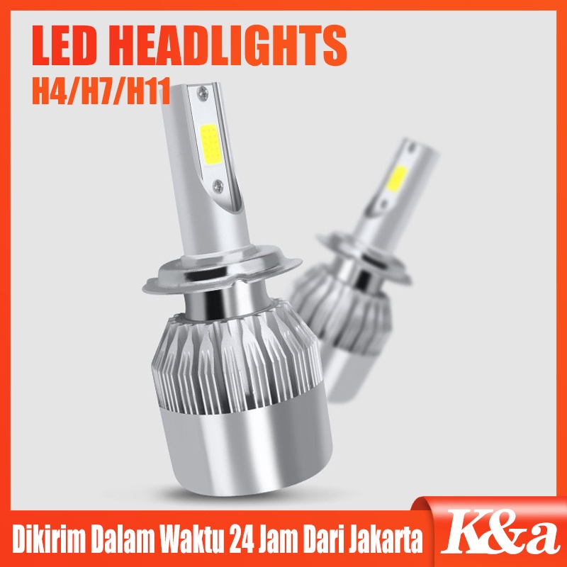 Jual 1/2Pcs C6 H4 H7 H11 Lampu Led Mobil Headlight zein 1 pcs Lampu ...
