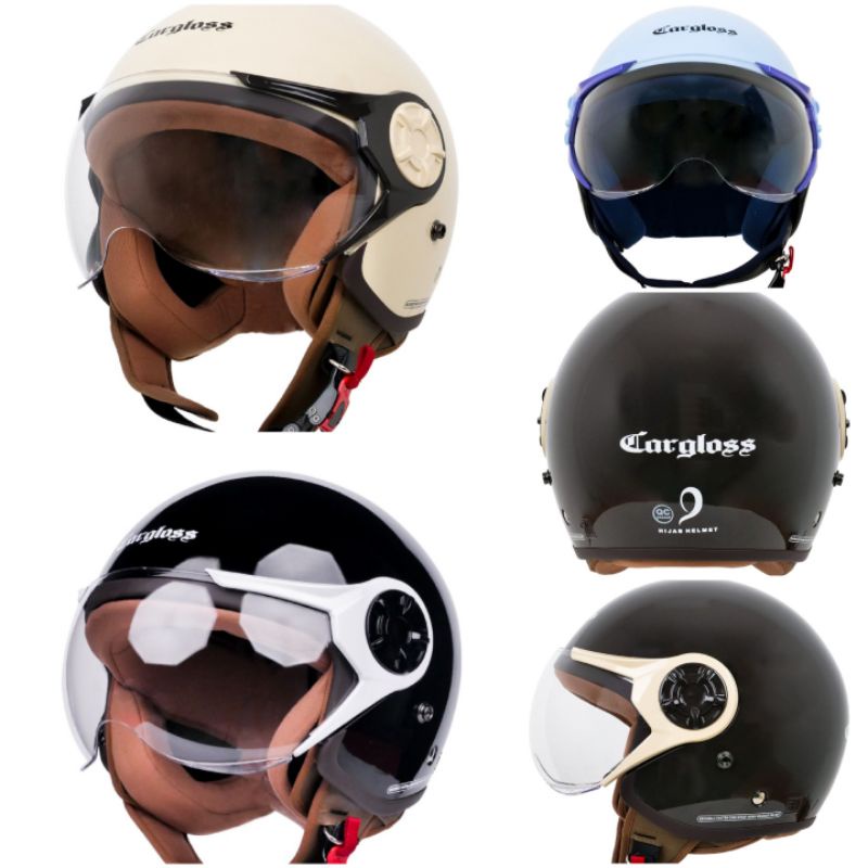 Jual helm cargloss hijab YRH original Kaca pilot | Shopee Indonesia