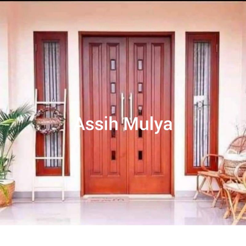 Jual kusen dan pintu kupu-kupu dan kusen jendela+jendela kanan kiri ...