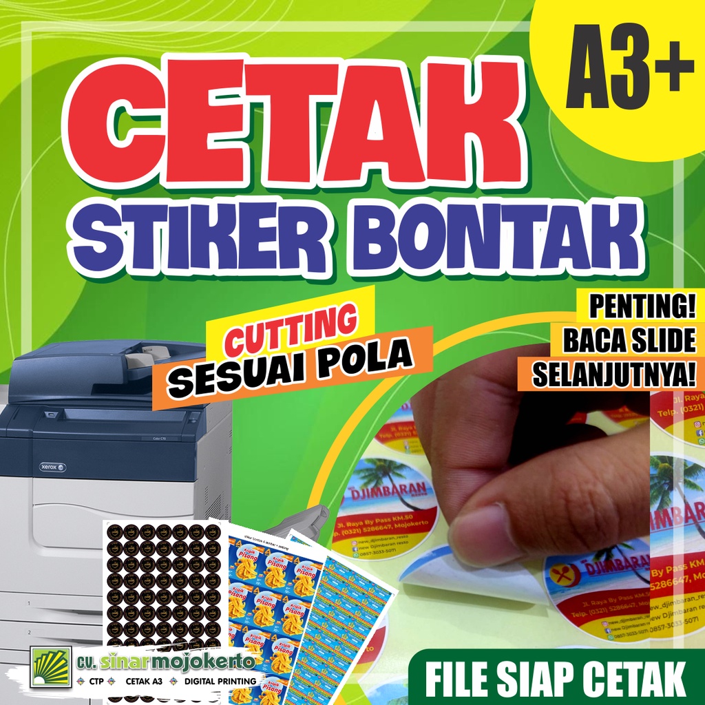 Jual Cetak Stiker Label Bontak // Chromo A3+ (Cetak Saja) || Best ...
