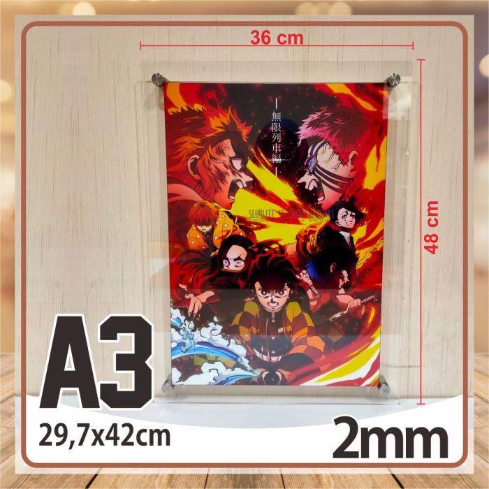 Jual Frame/Bingkai Akrilik Display Poster Acrylic Dinding Ukuran Kertas ...