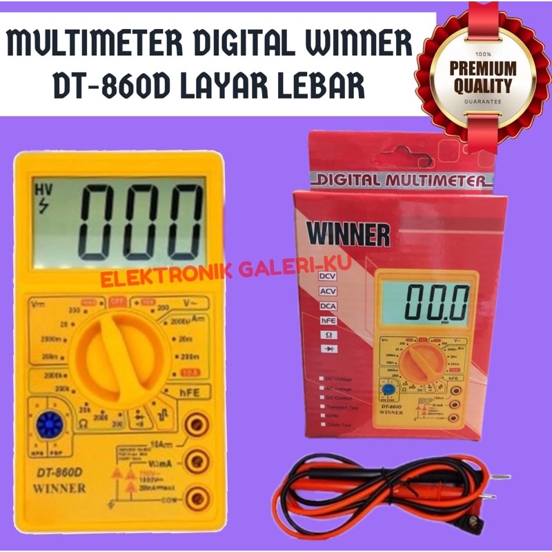 Jual MULTIMETER DIGITAL WINNER DT860D LAYAR LEBAR | Shopee Indonesia