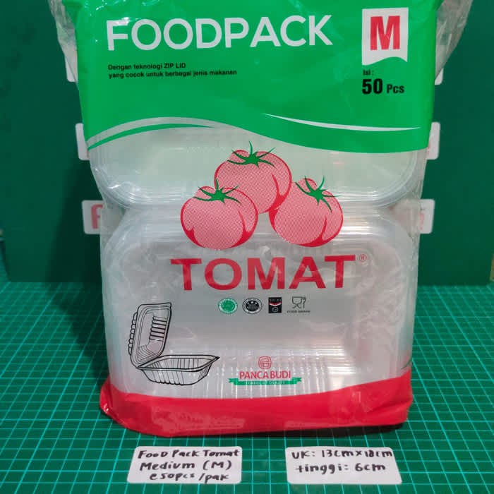 Jual FoodPack M Cap Tomat Isi 50pcs | Shopee Indonesia