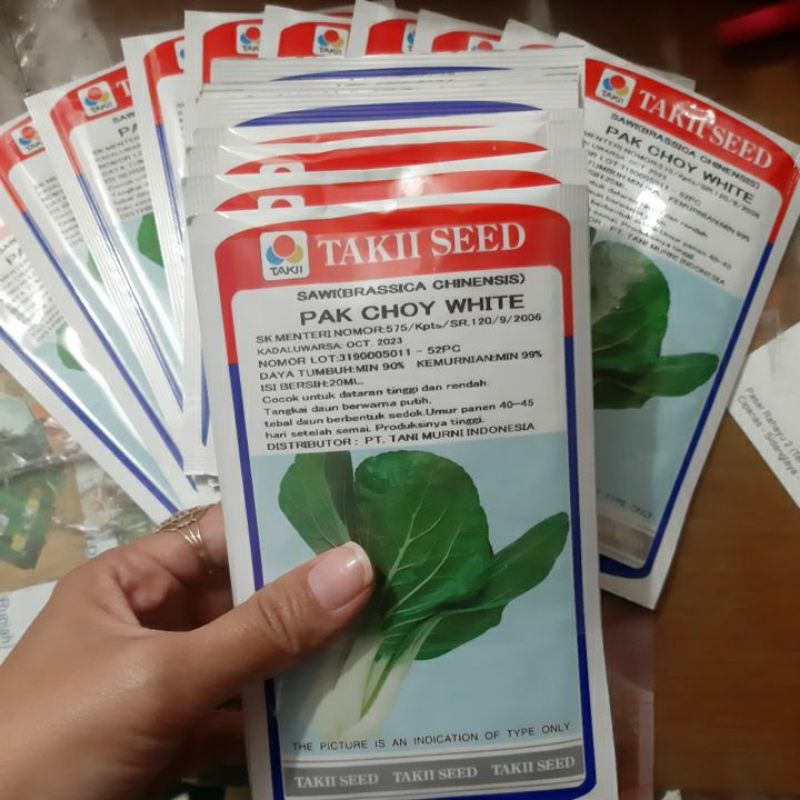 Jual benih pakcoy putih TAKII 20ml pakchoy white king pak | Shopee ...