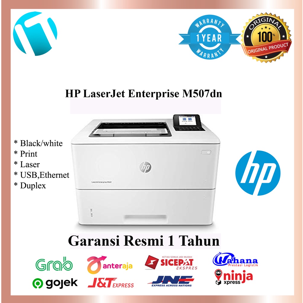 Jual Printer Hp Laserjet Enterprise M507dn Garansi Resmi 1 Tahun ...