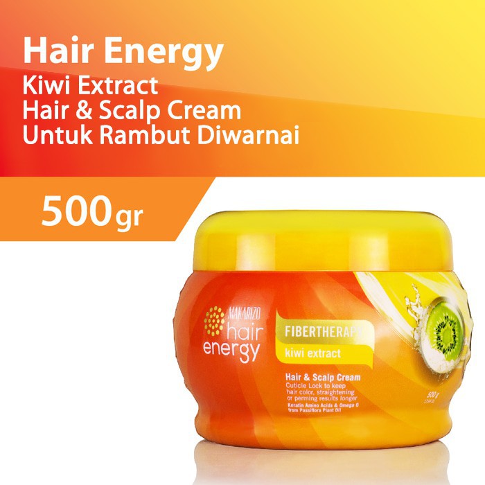 Jual Makarizo Hair Energy Fibertherapy Hair & Scalp Creambath Kiwi 500 ...