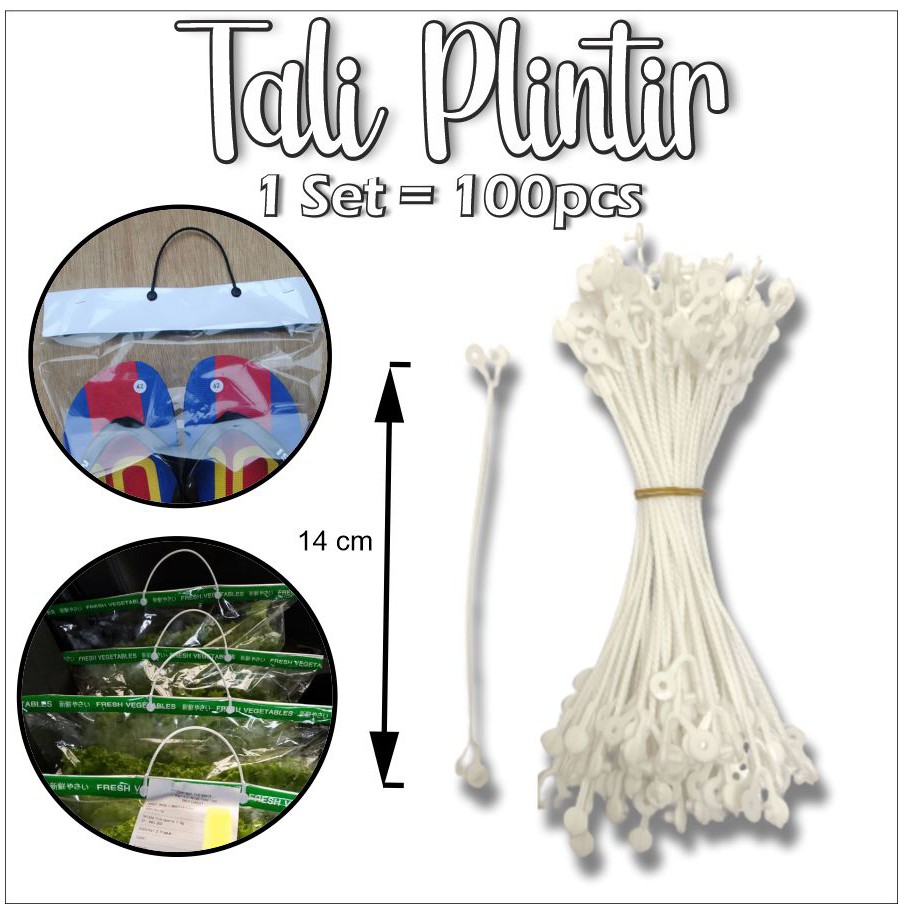 Jual TALI PLINTIR UNTUK TAS JINJING PEGANGAN PLASTIK POUCH WARNA PUTIH ...
