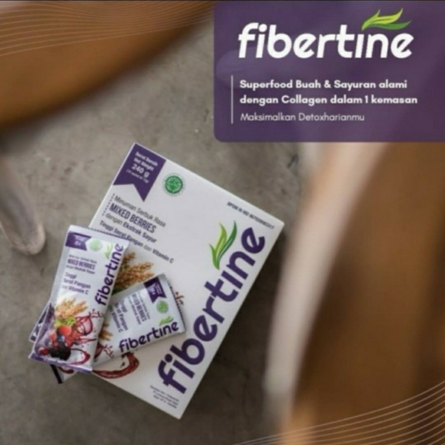 Jual SACHET Fibertine minuman berserat tinggi + collagen ( Detox dan ...