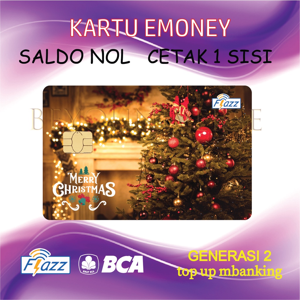 Jual Kartu FLAZZ BCA Gen 2 / E-money Mandiri E-toll Emoney Design Merry ...