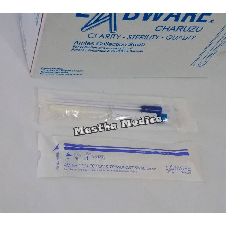 Jual Alat Laboratorium Amies Swab With Transport Medium isi 100pcs ...