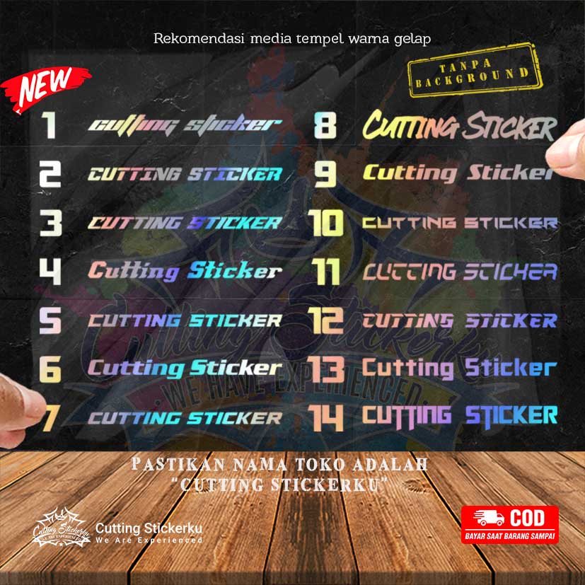 Jual Custom Nama Racing Style Variasi Motor Mobil Sticker Timbul Keren ...
