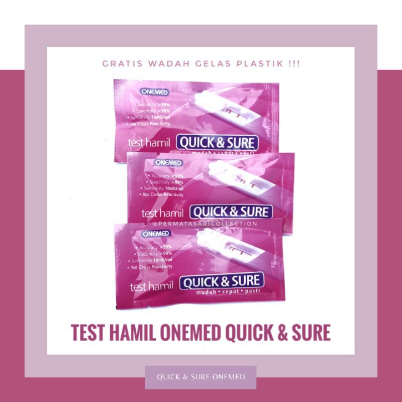 Jual Test Pack Hamil Onemed Quick & Sure / HCG Cassette Urine Pregnancy ...