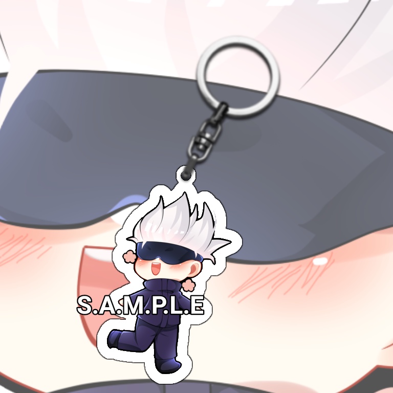 Jual Keychain Anime Jujutsu Kaisen Satoru Gojo || Gantungan Kunci ...