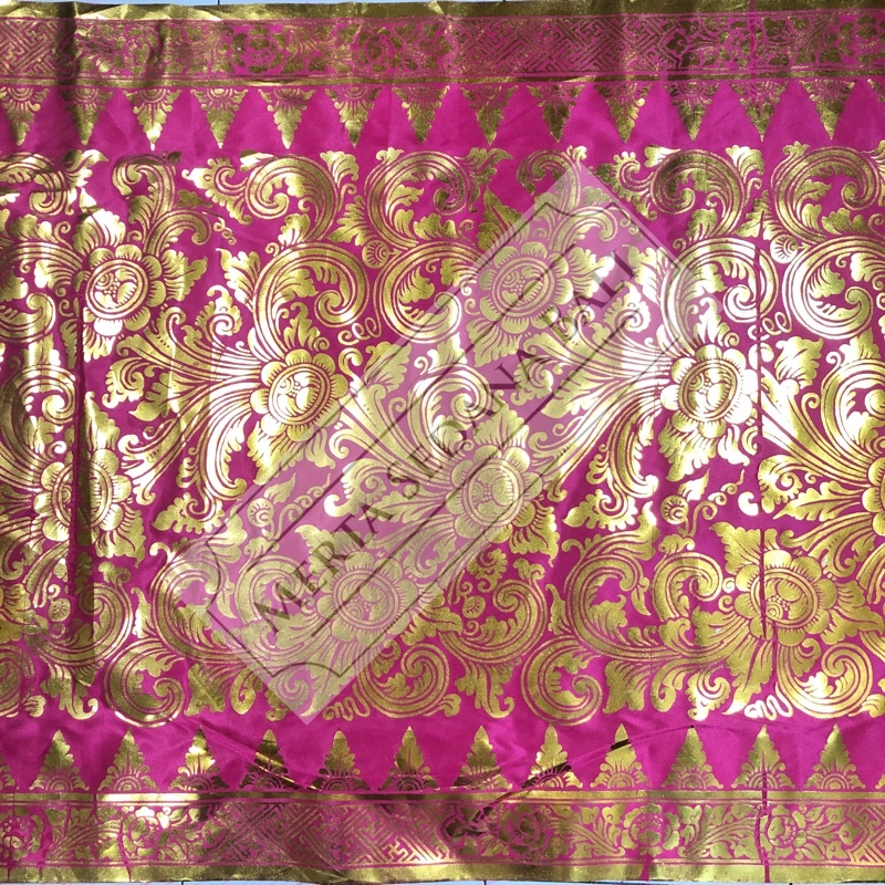 Jual Kain Satin Prada Dekorasi Motif Bunga Bali Beragam Warna Harga Per ...
