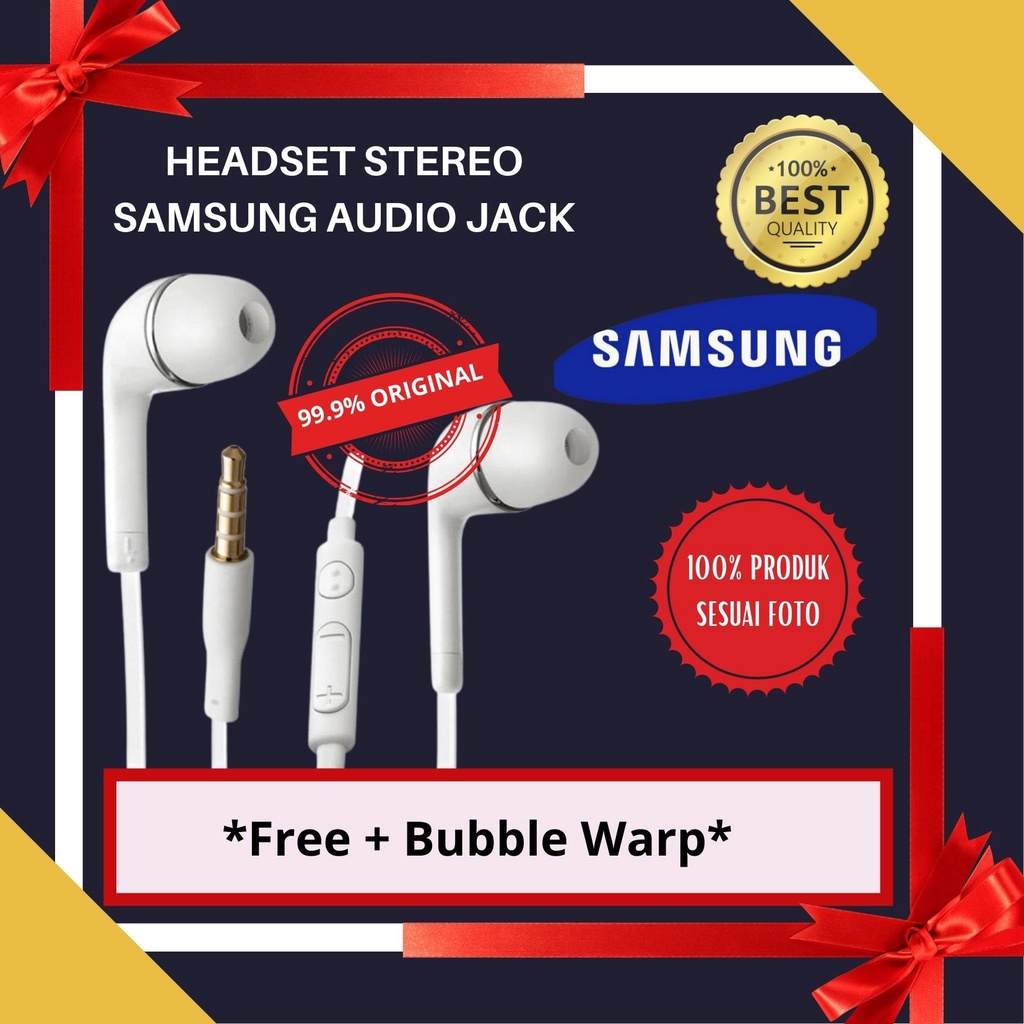 Jual Headset SAMSUNG ORIGINAL with SAMSUNG BOX | Shopee Indonesia