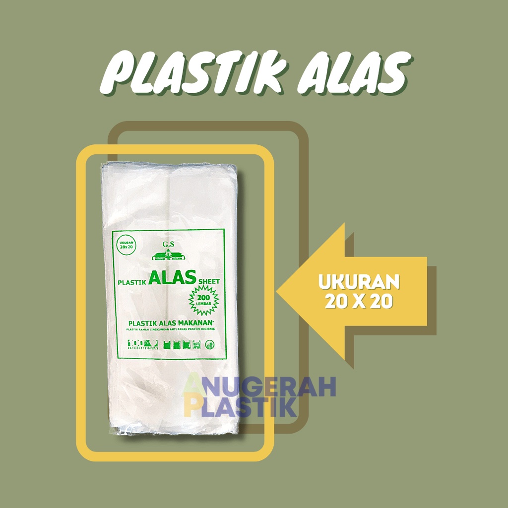 Jual Plastik Alas Makanan 20x20 Cm Isi 200 Lembar/ HD Sheet Alas ...
